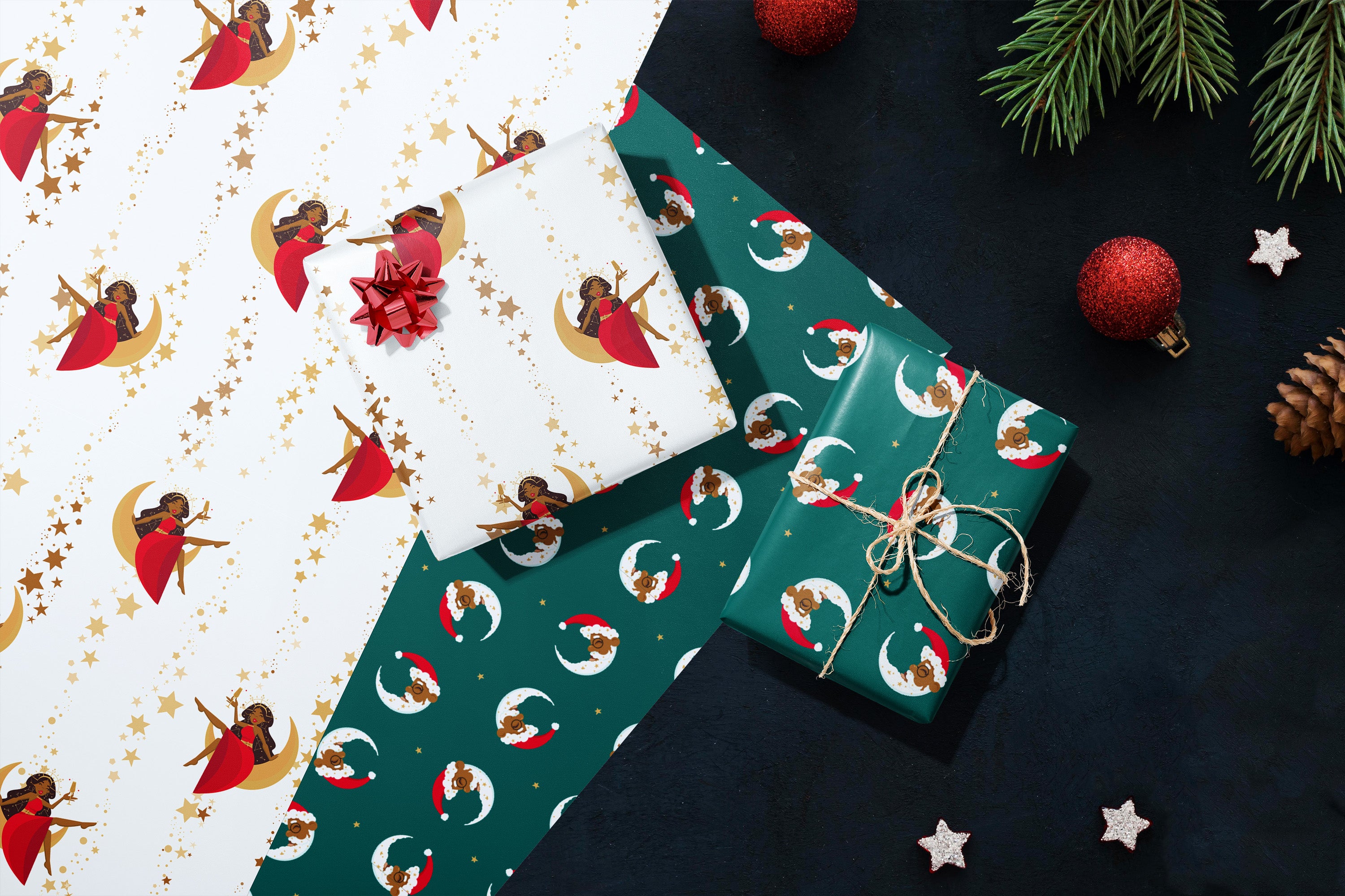 Wrapping Paper – Black Paper Party